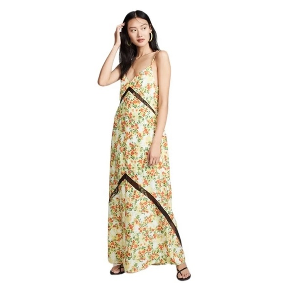 Wayf | Dresses | Wayf Baldwin Lace Trim Floral Maxi | Poshmark